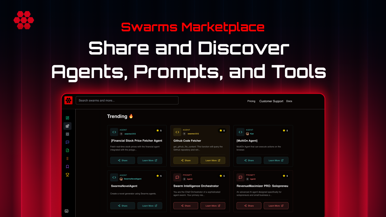 The Swarms Marketplace - The Leading Agent Marketplace | Swarms Marketplace